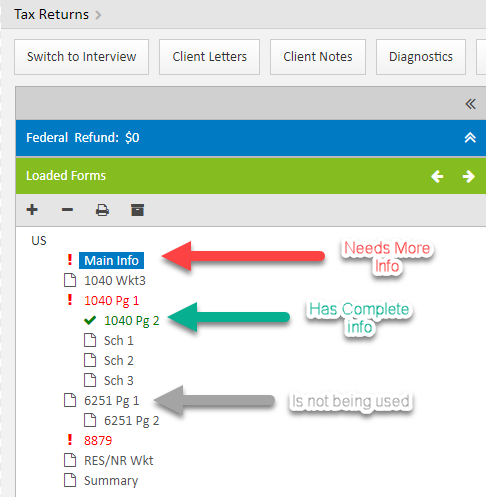 Forms Tree - Forms List – MyTaxProgram