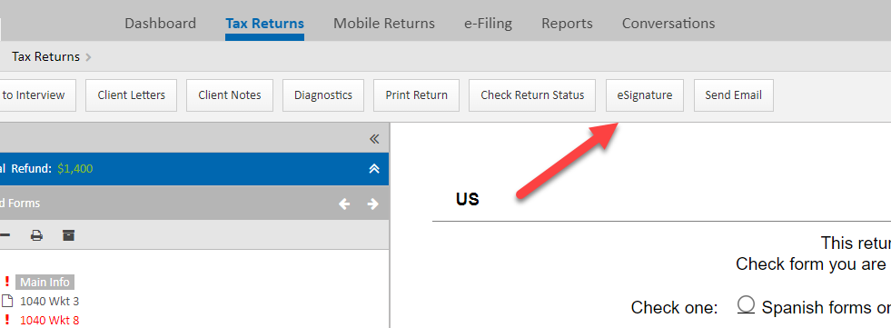 Using E-Signature – MyTaxProgram